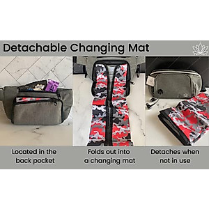 Crossbody Diaper Bags for Baby Boy Mini Diaper Bag Fanny Packs Stroller Diaper Bag Small Diaper Bag with Changing Pad for Men and Women by Lotus Lane