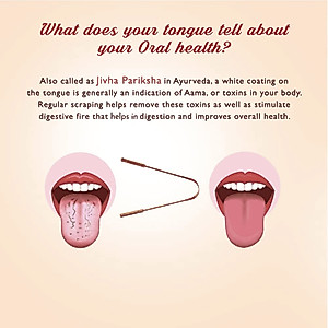 Sarveda Ayurvedic Copper Tongue Cleaner | Tongue Scraper for Healthy Oral Health Suitable for Adults & Kids (Pack of 2)