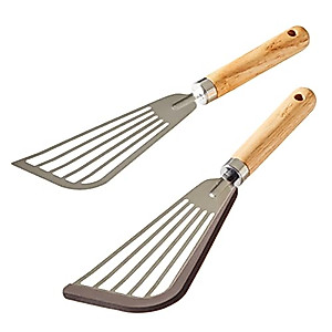 Ayesha Curry Kitchenware Tools and Gadgets Cooking/Kitchen Utensil Set/Fish Turners, 2 Piece, Stainless Steel