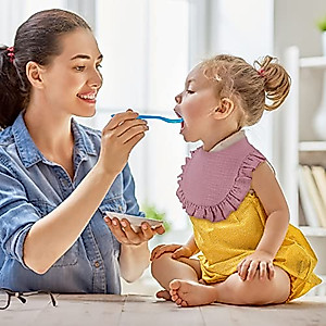 QUEEN KING 6 Pack Baby Bibs, Muslin Bandana Drool Bibs for Boys Girls, Adjustable Soft & Absorbent lace Feeding Bibs for Teething and Drooling Multi-Use Scarf Bibs