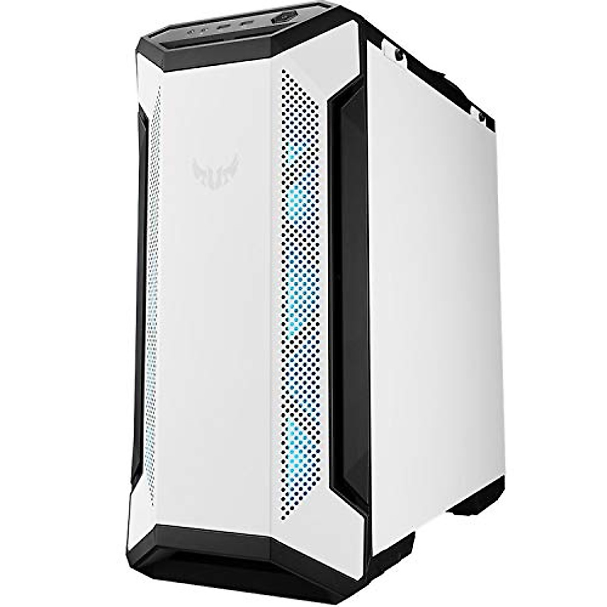 ASUS TUF Gaming GT501 White Edition Mid-Tower Computer Case for up to EATX Motherboards with 2 x USB 3.1 Front Panel, Smoked Tempered Glass, Steel Construction, and Four Case Fans