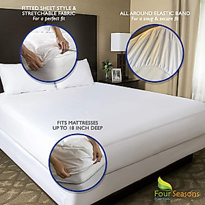 Split Queen Waterproof Mattress Protector 30" x 80" (2PCs) - Fitted Sheet Mattress Cover with Deep Pockets - Hypoallergenic, Breathable, Water Proof, Noiseless, Vinyl Free