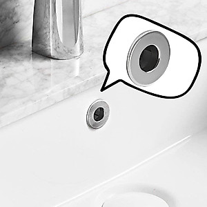 BWE Sink Basin Trim Overflow Ring Cover Brushed Nickel Bathroom Vessel Vanity Basin Bath Sink Brass Insert in Hole Round Caps