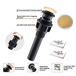 YANNLII Shiny Polished Gold Widespread Bathroom Sink Faucet,Two Crystal Handle Three Hole Brass Lavatory Vanity Faucet,8-16 Inch Basin Mixer Tap with Pop Up Drain Assembly,French Gold