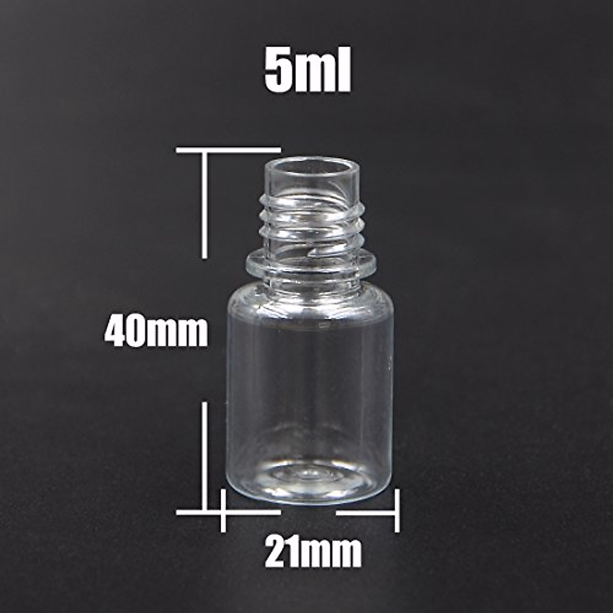 Dropper Bottles Multicolor Industrial & Scientific Clear Liquid Needle Empty Tip Cap Plastic Ejuice Childproof Filling PET (5ml+Black cap+Tip Cap Pack of 50pcs)