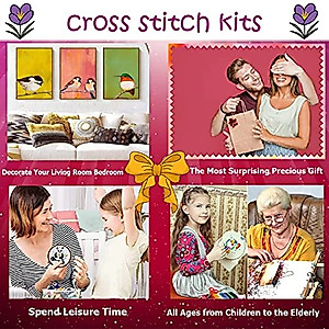 Magxvouy Beginners Cross Stitch Stamped Kits Full Range of Embroidery Starter Kits for Adults DIY 11CT Cross Stitches kit Embroidery Patterns Needlepoint Kits-Ocean World 15.7x19.7 inch