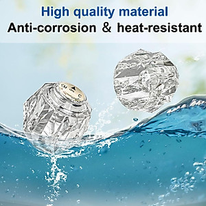 Replacement Single Clear Knob Faucet Handle Fit for Delta RP2391 with Offset Hole for Shower/Tub 2-1/2" x 2-1/8" Clear Acrylic Finish