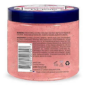 Dr Teal's Shea Sugar Body Scrub, Rose with Essential Oil, 19 oz (Pack of 3) (Packaging May Vary)