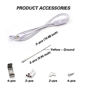 LED Shop Light Fixture, 12inch 9W, 1080LM, 5000K Daylight White, T8 V-Shape Integrated Tube Light, Hight Output, Brighter White, LED Tube Light for Garage, Warehouse, Plug and Play (Pack of 2)