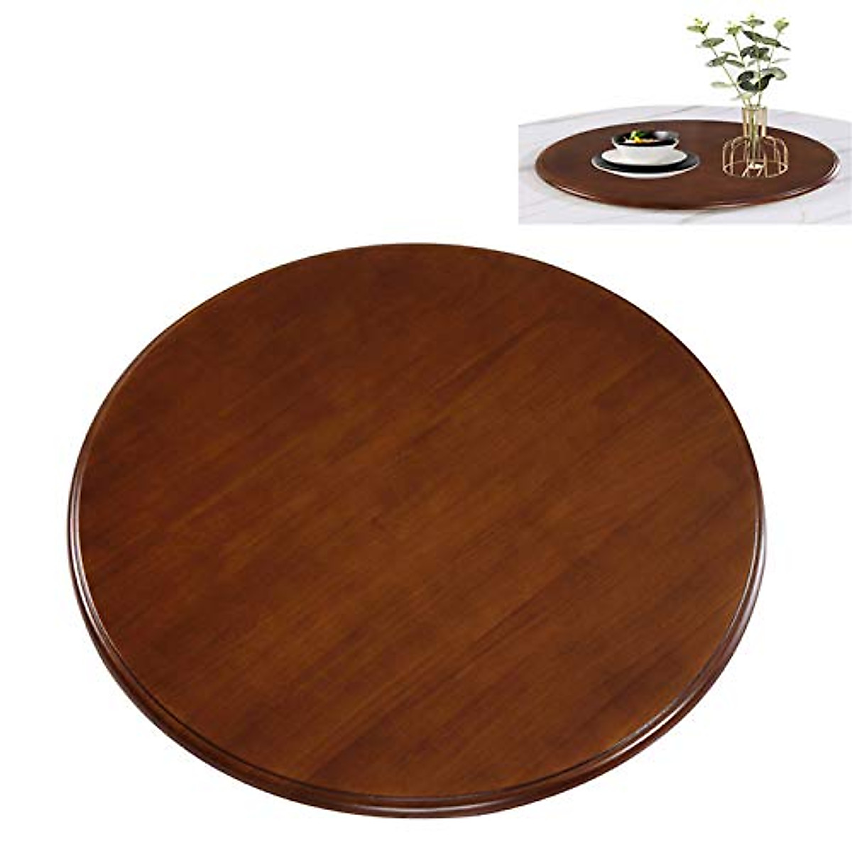 Wood Dining Table Turntable, Heavy Duty Lazy Susan, 24 Inch Home Rotating Plate, Smooth Service Tray