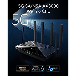 Cudy New 5G NR SA NSA AX3000 WiFi 6 CPE Router, AX3000 Dual SIM 5G Cellular Router, Qualcomm IPQ5018, SDX62, 4 x 4 MIMO, Detachable Antennas, Band Lock, VPN, Zerotier, Cloudflare, P5