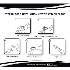 100 BLADES + Facón Professional Standard Japanese Straight Edge Faether Barber Razor - Salon Quality Cut Throat Shavette