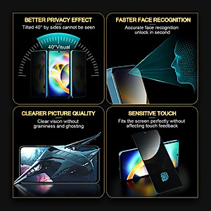 AKABEILA [3 Pack] Privacy Screen Protector for Xiaomi Poco X4 Pro 5G Privacy Glass Full Coverage Anti Spy Tempered Glass Protective Film 6.67"