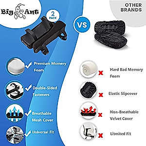 Big Ant Chair Armrest Pads,2 Pack Memory Foam Arm Rest Office Chair Armrest Pads Comfy Gaming Chair Arm Rest Covers for Elbows and Forearms Pressure Relief(Set of 2)