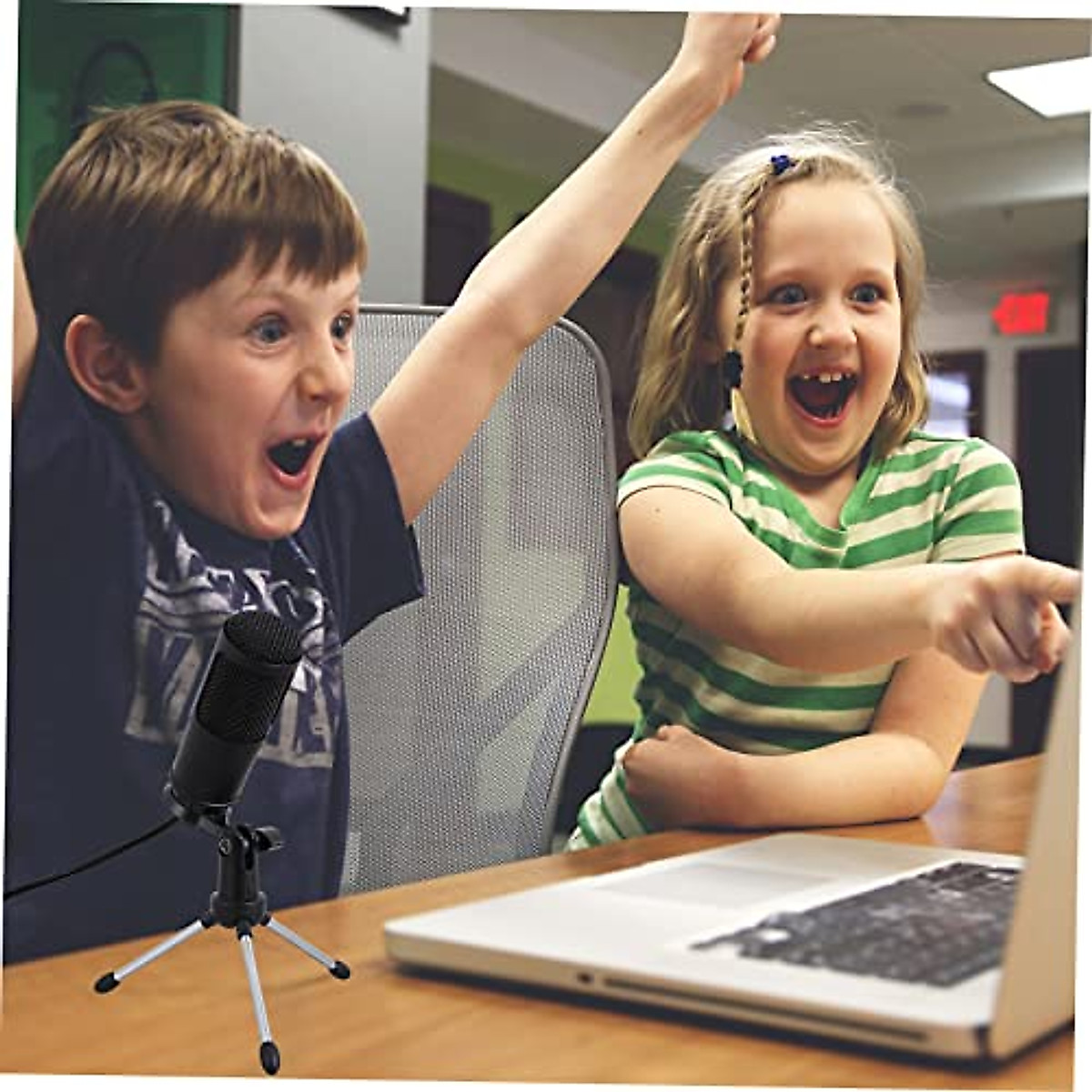 NUSITOU 1 Set Microphone Mic Kit USB Metal Mic Kit USB Desk Mic for Streaming Mic Streaming Kit Mic for Laptop Mic for Phone USB Mic Phone Mic Equipment Zinc Alloy Notebook