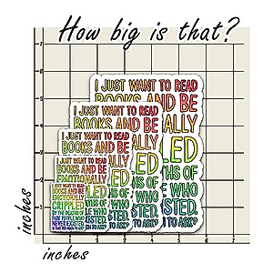 Miraki Emotionally Crippled By Books Sticker, Reading Book Sticker, Book Lover Sticker, Book Nerd Sticker, Water Assitant Die-Cut Vinyl Funny Decals for Laptop, Phone, Water Bottles, Kindle Sticker