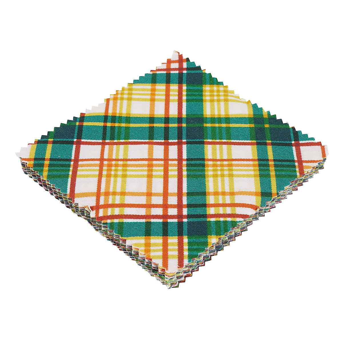 Soimoi Precut 10-inch Check Prints Cotton Fabric Bundle Quilting Squares Charm Pack DIY Patchwork Sewing Craft- Multicolor