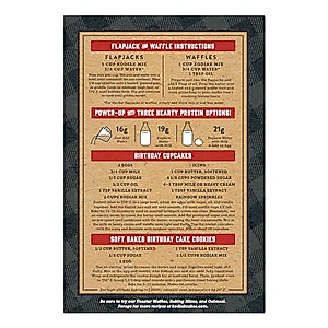 Kodiak Cakes Power Cakes - Protein Pancake Mix & Waffle Mix - 100% Whole Grain- Birthday Cake Flavor (Pack of 6)