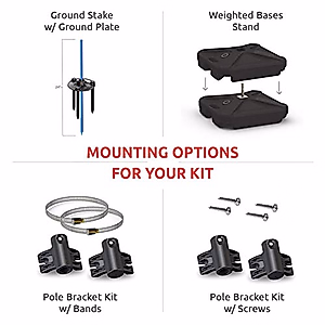 DuraBalloon - Weatherproof Reusable Balloon Cluster Pole Kit - Helium Free Plastic Outdoor Balloons