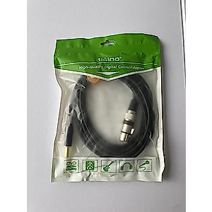 tisino XLR Female to 1/4 Inch (6.35mm) TRS Jack Lead Balanced Signal Interconnect Cable XLR to Quarter inch Patch Cable - 6.6 Feet