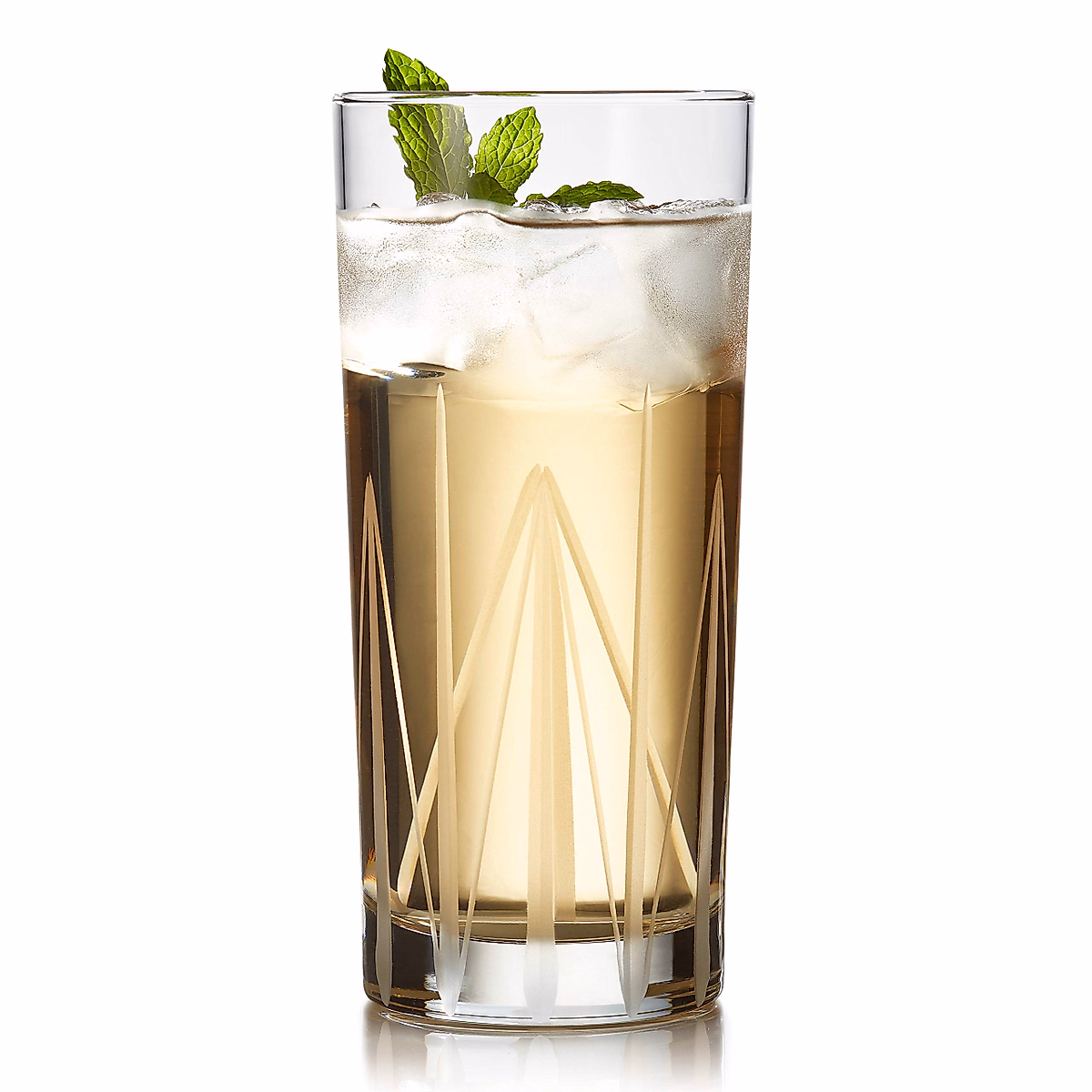 Libbey Cut Cocktails Structure Tumbler Glasses, 15.75-ounce, Set of 4