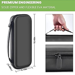 Stethoscope Case Compatible with 3M Littmann Classic III Monitoring/Lightweight II S.E/Cardiology IV Diagnostic/MDF Acoustica Stethoscopes, Extra Pocket for Doctor & Nurse Accessories (Black)