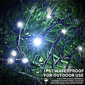 Solar String Lights, Amzxart 72ft 200 LED Solar Powered String Lights, 8 Modes Waterproof Solar Lights Outdoor for Garden, Patio, Party, Trees, Homes Decor (Cool White)