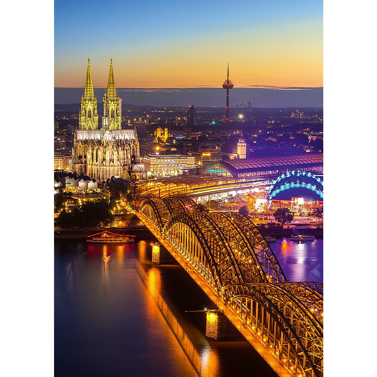 Ravensburger Cologne by Night 1000 Piece Jigsaw Puzzles for Adults & Kids Age 14 Years Up - City Puzzle [Amazon Exclusive]
