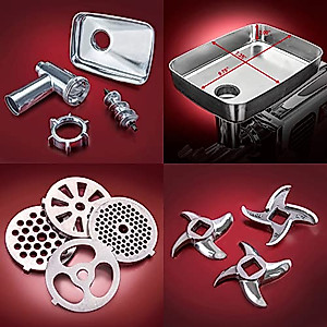 STX International Turboforce 3500-TFHD Heavy Duty Electric Meat Grinder w/Foot Pedal • 4 Grinding Plates • 3 S/S Blades • Sausage Stuffer • Kubbe • 3 Lb. Meat Tray, • 2 Meat Claws & Burger Press