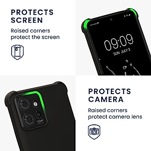 kwmobile Crossbody Case Compatible with Motorola ThinkPhone Case - TPU Silicone Cover with Strap - Black