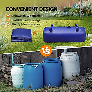 VINGLI 110L/30 Gallon Water Bladder Storage Containers, Foldable Portable Water Tank, Large Capacity Soft Water Bag, for Emergency Water, RV Camping, Garden