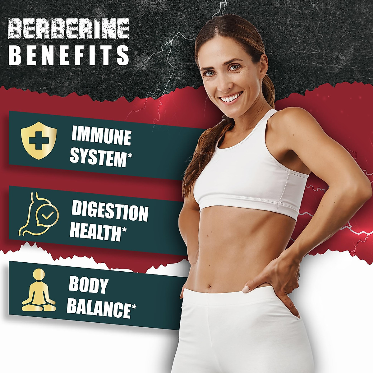 5-in-1 Berberine with Ceylon Cinnamon Milk Thistle Turmeric Artichoke - 3 Month Supply - 90 Capsules