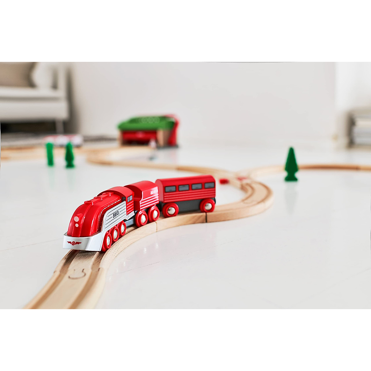 BRIO World 33557 - Streamline Train Set | 3-Piece Wooden Toy Set | Designed for Speed | Fine Craftsmanship | Great for Kids Ages 3 and Up