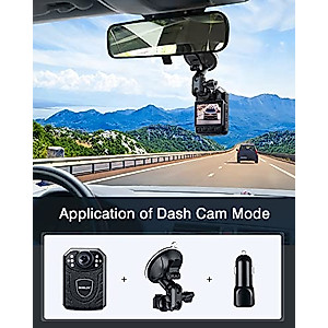 BOBLOV Car Suction Cup for KJ21 Body Camera, Car Mount and a Car Charger ONLY for KJ21 Body Camera, for Dash Car Mode, Dash Camera Accessories for KJ21 Body Camera(Camera not Included)