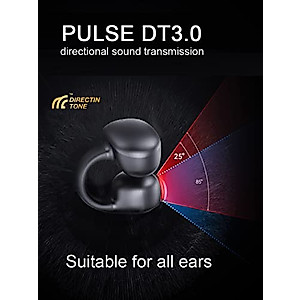 Micool Wireless Ear-Clip Headphones Bone Conduction Bluetooth 5.3, Open Ear Sport Clip on Earring Earbuds, Waterproof and Mini Earphones, HiFi Sound and Long Battery Life