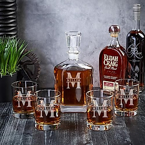 Scales of Justice Custom Decanter Set with Rocks Glasses (Personalized Product)