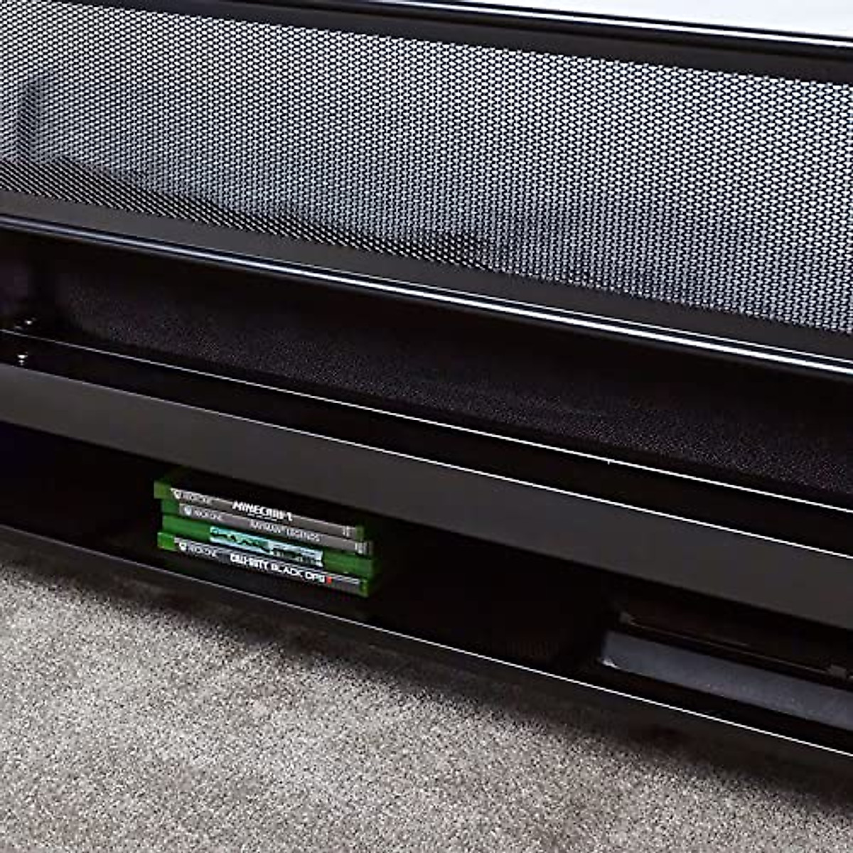 X Rocker I Basecamp Bed with TV Mount I Rotating TV Mount Mechanism I Metal Mesh Frame I Black