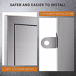 HONYTA Double Access Door 24W x 24H Inch, Stainless Steel BBQ Double Access Door Vertical to The Wall, Indoor Kitchen and Outdoor Kitchen Door for BBQ Island, Outdoor Kitchen Storage