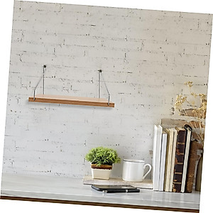 GOOHOCHY Wall Shelf Storage Shelves Storage Holder Wall Mounted Clothes Rail Floating Shelf for Wall Closet Rod Brackets Heavy Duty Wall-Mounted Shelf Wall Mounted Floating Shelf