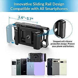 APEXEL Telescope Phone Adapter, Binocular Photo Adapter for Android & iPhone, Phone Holder Mount for Telescope, Monocular, Binocular, Microscope, Spotting Scope. (Including Bluetooth Shutter Remote)