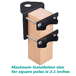 KSWLOR 3/4 Hole Antenna Roll Bar Mount Bracket with NMO Connector,Horizontal or Vertical Installation on Round Bar, Square Bar and Railing