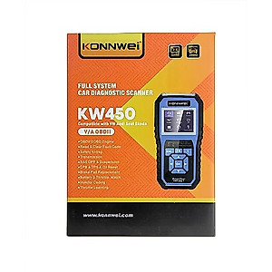 KONNWEI KW450 All System OBD2 Scanner with 9 Special Functions for VAG Vehicles Diagnosis Code Reader Oil SAS EPB TPS Reset Injector Coding DPF Lamp Adjust Suspension Scan Tool