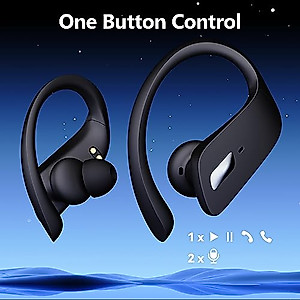 TAGRY True Wireless Headphones with Earhook for Sports