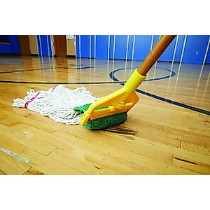 Rubbermaid Commercial Products Invader 60" Wood Wet Mop Handle, Natural, for Professional/Industrial Floor Cleaning, Compatible with 1" Headband Mops