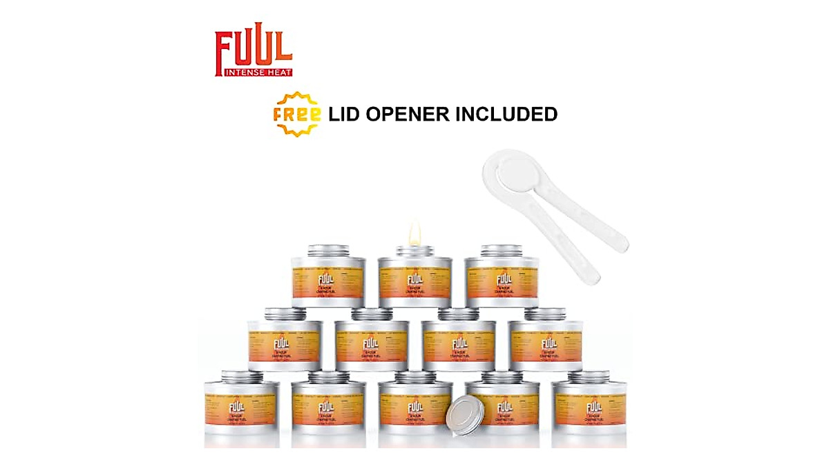 FUUL Chafing Fuel Cans – 12 Pack for Perfect Warmth