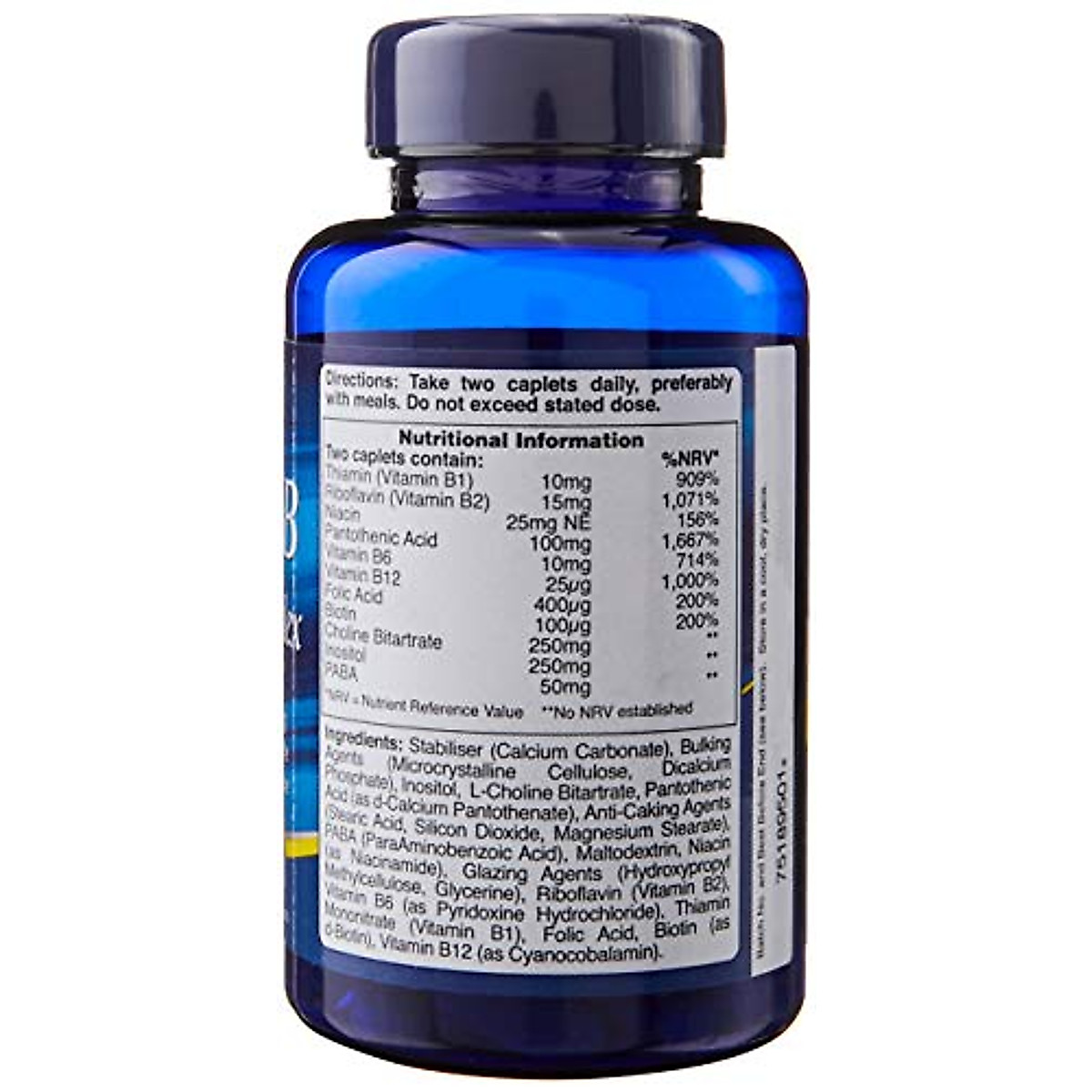 Complete B Vitamin B-Complex 100 Easy to Swallow Coated caplets