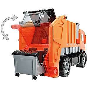 Lena Ksmtoys Construction Toys Powerful Giants Toy Garbage Truck with Garbage and Recycle Bin and Dumpster in Yellow and Black Toys for Boys or Girls Age 3+