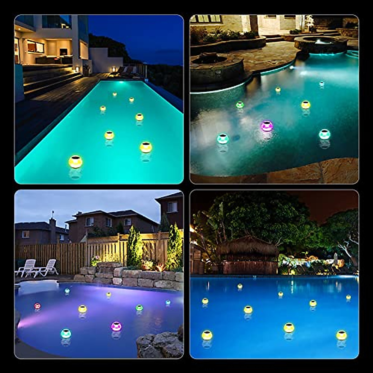 Solar Water Floating Light Outdoor Waterproof Night Light Home Garden Pool Floating Decorative Light No Need Battery or Charger, Energy-Saving and Environment-Friendly