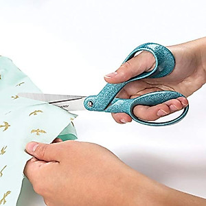 Fiskars Premier 8in Bent Sparkle Scissors Tide Blue