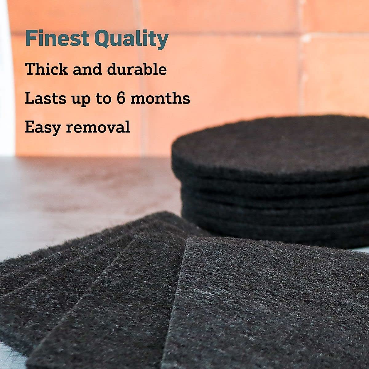 12 Pack Epica Charcoal Filter Replacement for Countertop Compost Bin | Kitchen Compost Bin Filter | 2-in-1 Compost Bucket Filter Removes Odors | Compost Filter, 6.5”